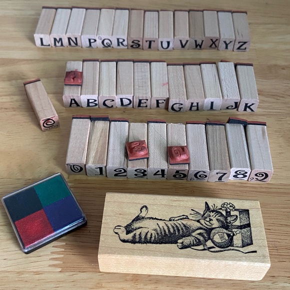 Stampin' Up! | Office | Rubber Stamps Lot Full Alphabet Numbers Cat ...